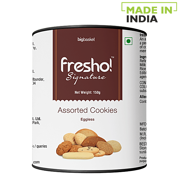 Buy Fresho Signature Cookies Assorted Eggless 150 Gm Online At Best ...