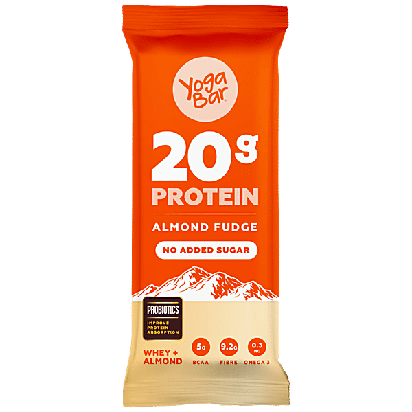 Buy Yoga Bar 20 Gm Protein Bars Almond Fudge Whey Almond 60 Gm Online ...