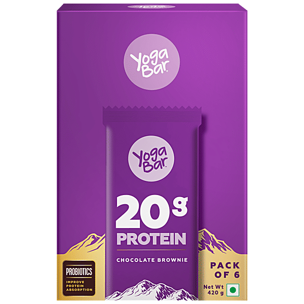 Buy Yoga Bar 20 Gm Protein Bars Baked Brownie Whey Almond 60 Gm Online ...