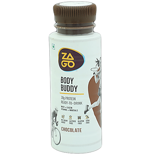 Buy Zago Health Drink Body Buddy Super Protein Chocolate 330 Ml Online ...