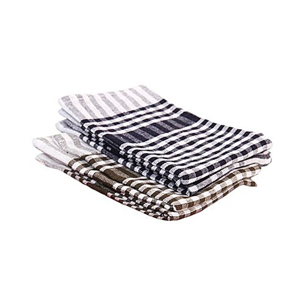 Buy Aarna Clean Cotton Checked Cloth Assorted Color Big 4 Pcs Online At ...