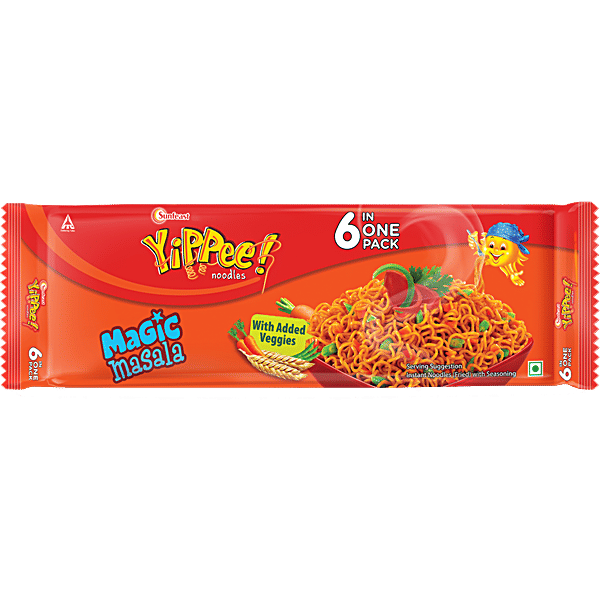 Buy Sunfeast YiPPee! Magic Masala Instant Noodles - 6 In Pack Online at ...