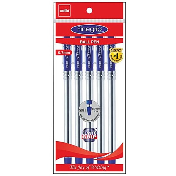 Buy Cello Ball Pen Fine Grip Blue 5 Pcs Online At Best Price of Rs 35 ...