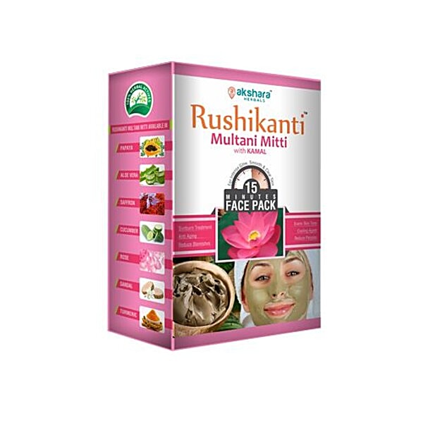 Buy Akshara Herbals Rushikanti Multani Mitti With Kamal 100 Gm Online ...