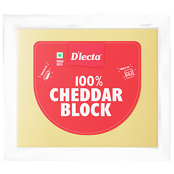 Buy D'lecta Natural Cheddar Cheese Block Online at Best Price of Rs 185 ...