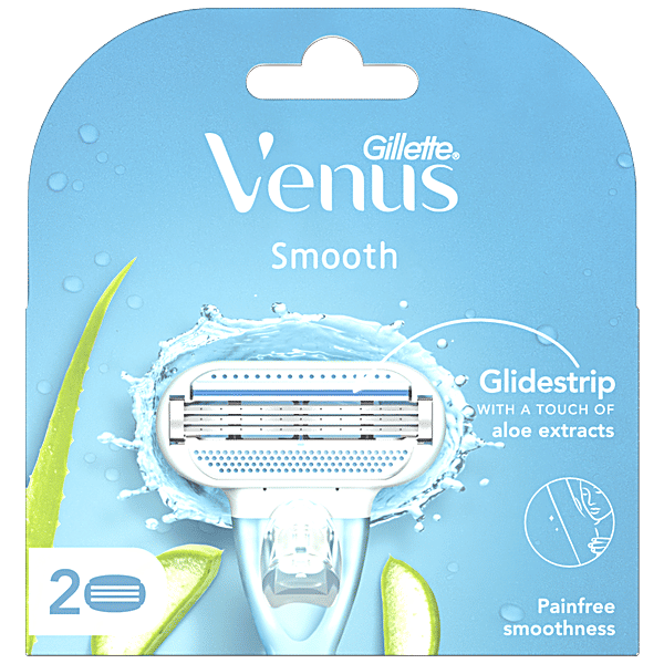 Buy Gillette Venus Smooth Razor Blades - With Aloe Vera Extracts, For ...