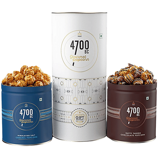 Buy 4700Bc Popcorn Combo Gift Pack 2 Flavours Tin 255 Gm Online At Best ...