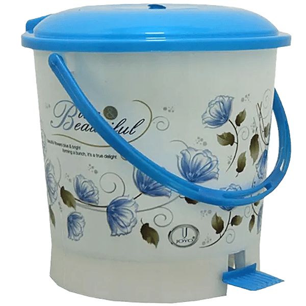 Buy JOYO Pedal Plastic Dustbin/Garbage Bin - Durable, Printed, Blue ...