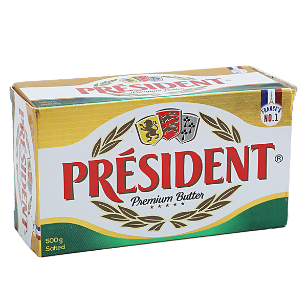 Buy President Premium Butter Salted 500 Gm Online At Best Price of Rs ...