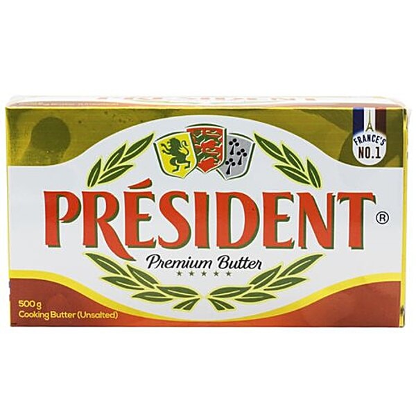 Buy President Premium Butter Unsalted 500 Gm Online At Best Price of Rs ...