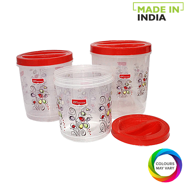 Buy Princeware Twister Container Set Assorted Colour Printed 3 Pcs ...