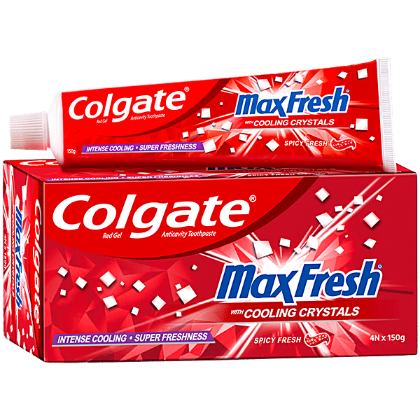 Buy Colgate MaxFresh Toothpaste, Spicy Fresh Red Gel paste with Menthol ...
