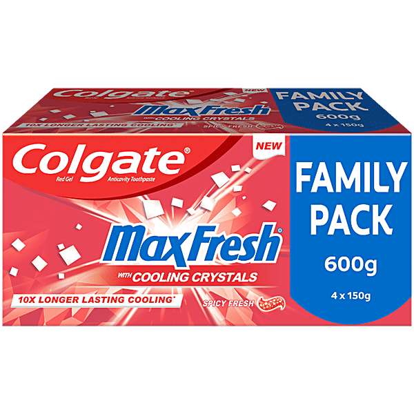 Buy Colgate MaxFresh Toothpaste, Spicy Fresh Red Gel paste with Menthol ...