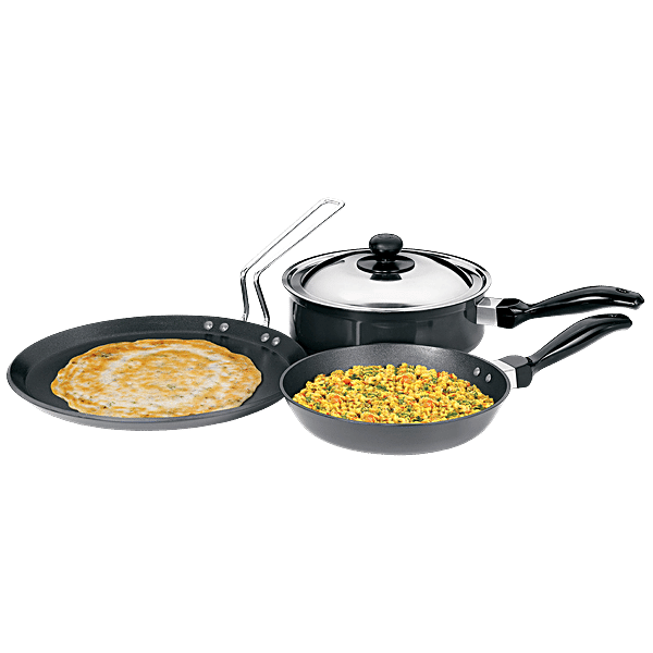 Buy Hawkins Non Stick Cookware Set Futura 3 Pcs Online At Best Price of ...