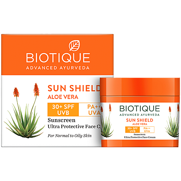 Buy Biotique Sunscreen Bio Aloe Vera 30 Spf For Normal To Oily Skin 50 ...