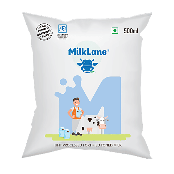 Buy Milklane Uht Processed Homogenized Toned Milk 500 Ml Online At Best ...