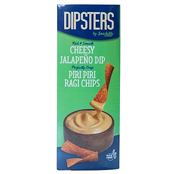 Buy Dipsters Ragi Chips Cheesy Jalapeno Dip Perfectly Crisp Piri Piri ...