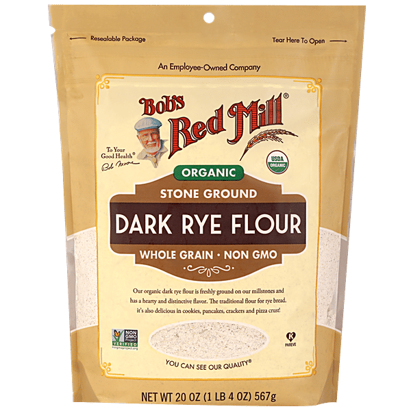Buy Bob Red Mills Organic Flour Rye Dark 567 Gm Online at the Best ...