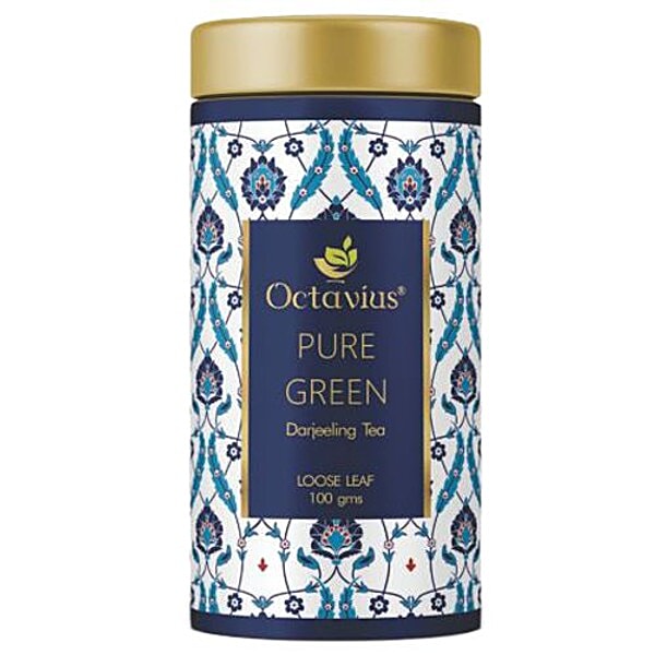 Buy Octavius Green Tea Pure Darjeeling Whole Leaf 100 Gm Online At Best ...