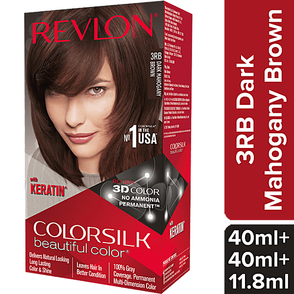 Buy Revlon Colorsilk Hair Colour - No Ammonia, With Keratin & 3D Colour ...