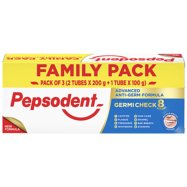 Buy Pepsodent Toothpaste Cavity Protection Germi Check 200 150 Gm ...