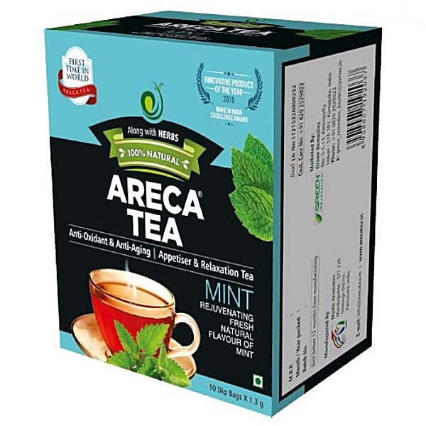 Buy Areca Tea 100 Natural Tea Mint Flavour 10 Teabags Online At Best ...