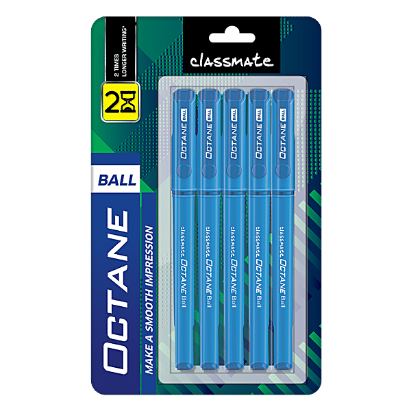 Buy Classmate Ball Pen Blue Octane Blister Pack 5 Pcs Online At Best ...