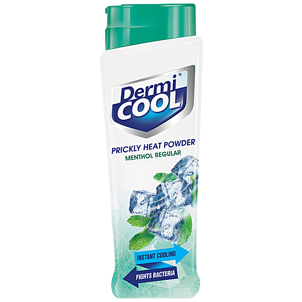 Buy Dermi Cool Prickly Heat Powder Menthol Regular Online at Best Price ...