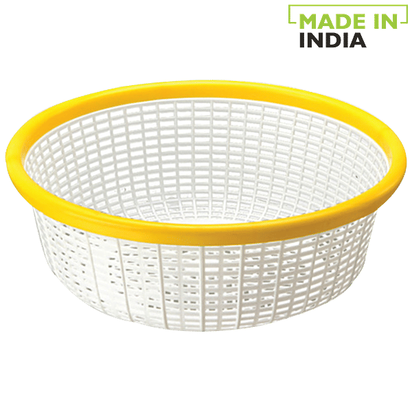 Buy Ratan Fruit & Vegetable Plastic Basket/Colander/Strainer - Large ...