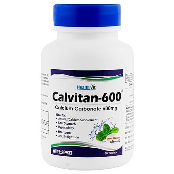 Buy Healthvit Tablets - Calvitan-600, Calcium 600 mg Online at Best ...