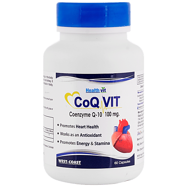 Buy Healthvit Capsules - Co-Qvit, CO-Q 10, Enzyme 100 mg Online at Best ...