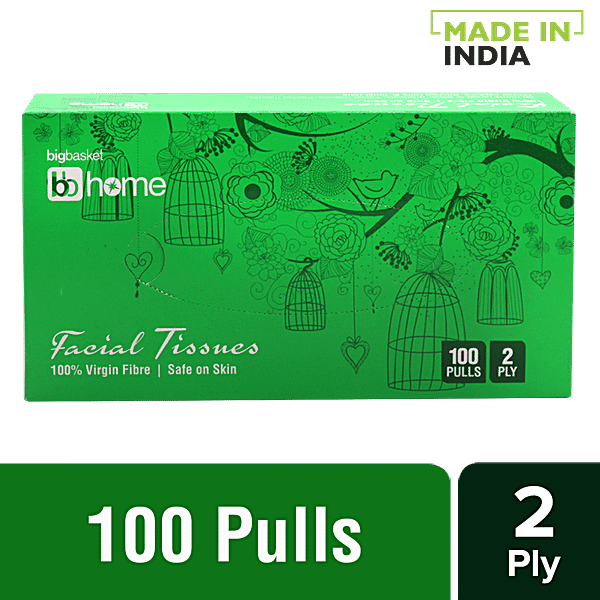 Buy BB Home Facial Tissue Paper/Napkin - 2-Ply, 100% Virgin Fibre, Soft ...