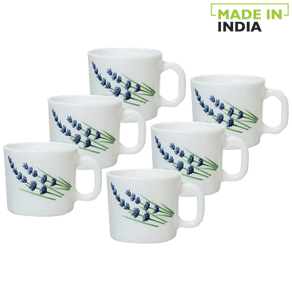 Buy LaOpala Chai/Tea Cup Set - Opalware, English Lavender, Regular, 120 ...