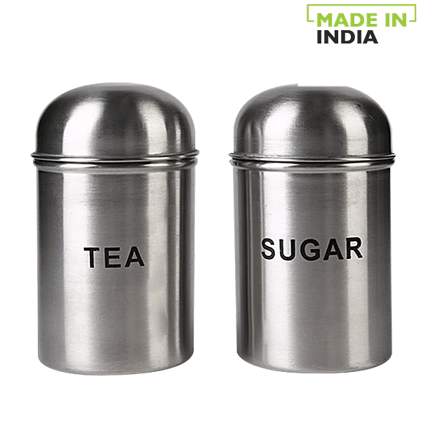 Buy Neelam Stainless Steel Tea Sugar Canister/Container Set Online at ...