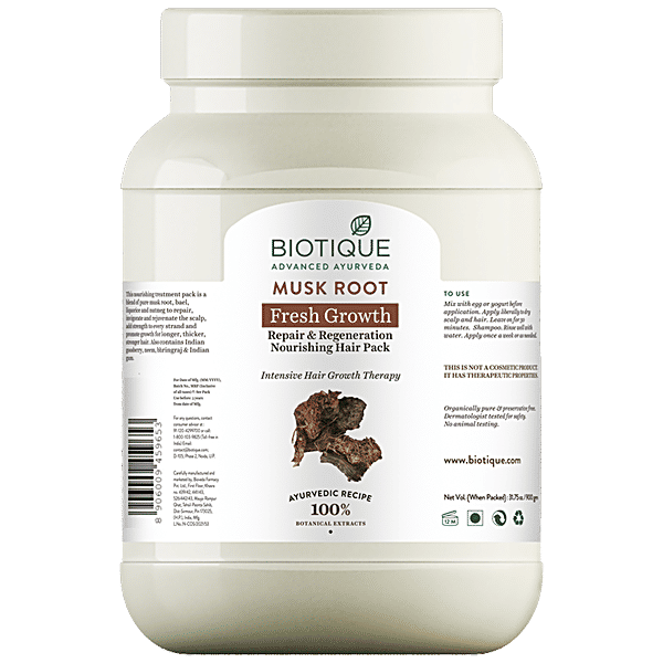 Buy BIOTIQUE Bio Musk Root Fresh Growth Nourishing Treatment Pack ...