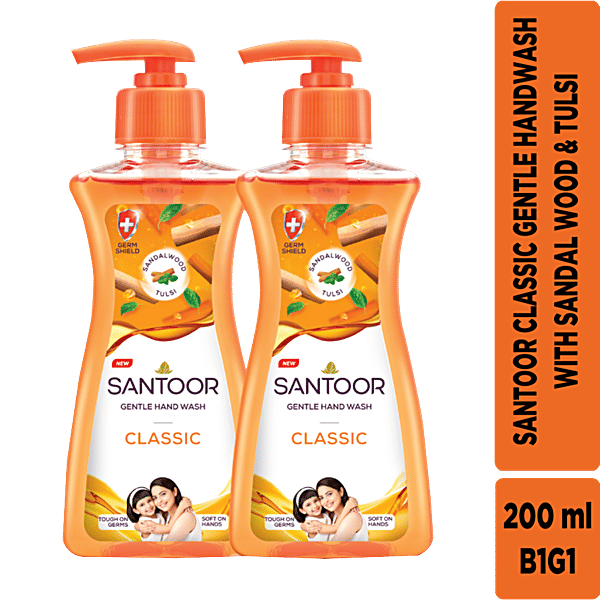 Buy Santoor Classic Gentle Hand Wash - With Goodness Of Sandalwood ...