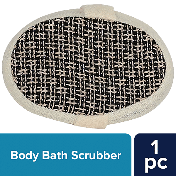 Buy bb home Body Bath Sponge Scrubber With Hand Band, Black Online at ...