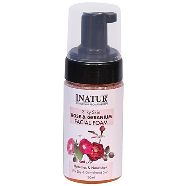 Buy Inatur Silky Skin Rose & Geranium Facial Foam - For Dry ...