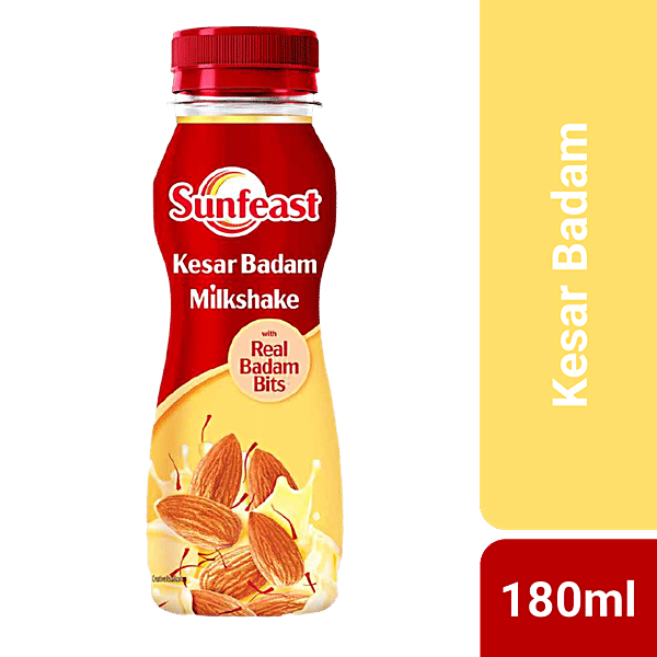 Buy Sunfeast Kesar Badam/Saffron & Almond Milkshake - With Real Almond ...