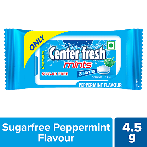 Buy Center Fresh Mints - Peppermint Flavour, Sugar Free Online at Best ...