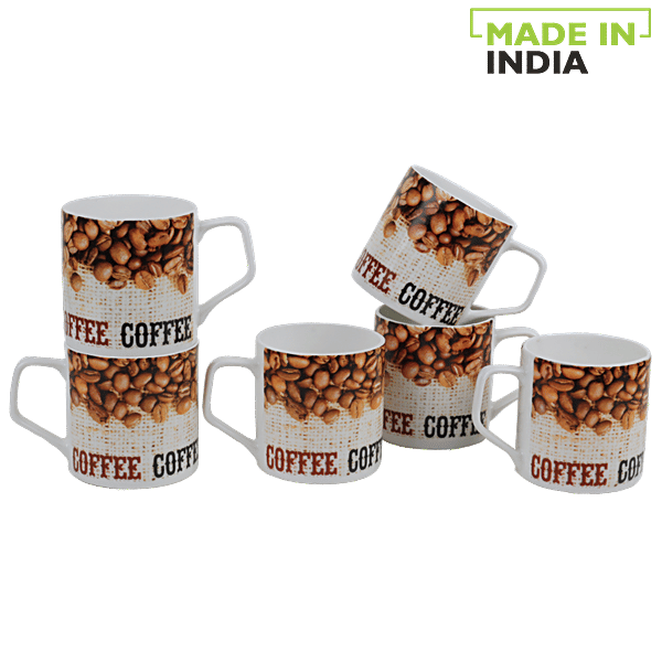 Buy BP Bharat Chai/Tea/Coffee Bonechina Coffee Theme Carpet Series Mug ...