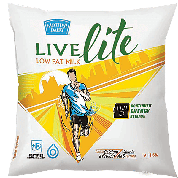 Buy Mother Dairy Live Lite - Low Fat Milk Online at Best Price of Rs 24 ...