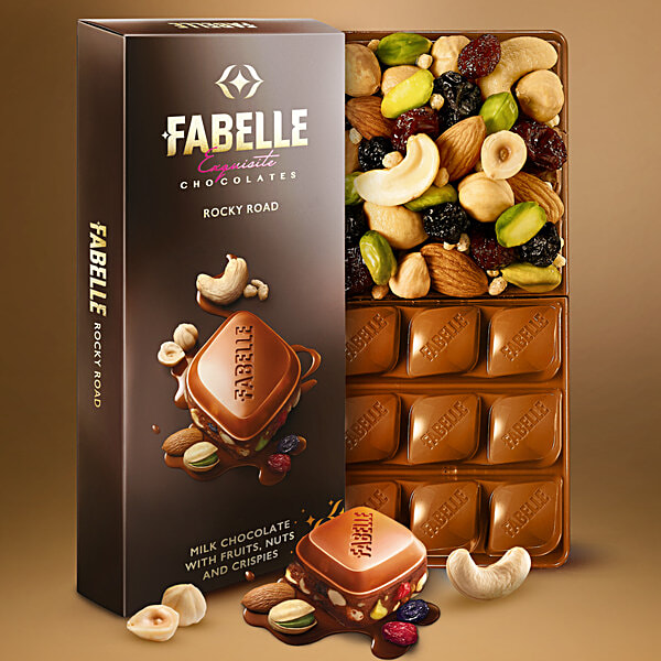 Buy Fabelle Exquisite Chocolates - Rocky Road Milk Chocolate With ...
