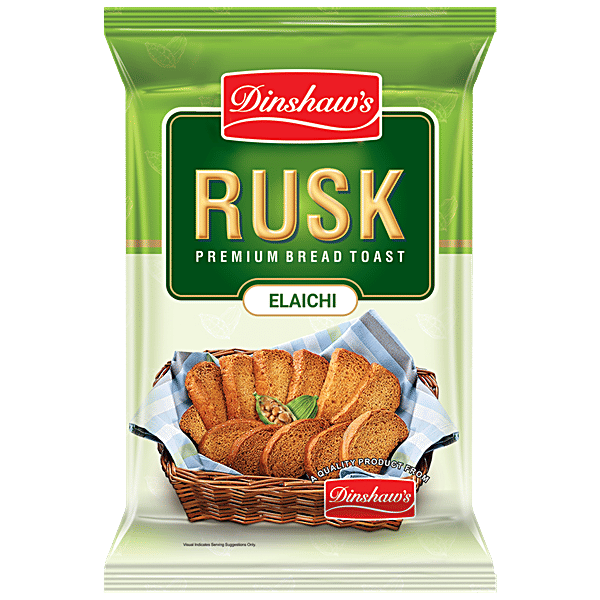 Buy Dinshaws Rusk Premium Bread Toast - Elaichi, Sweet, Crunchy, No ...