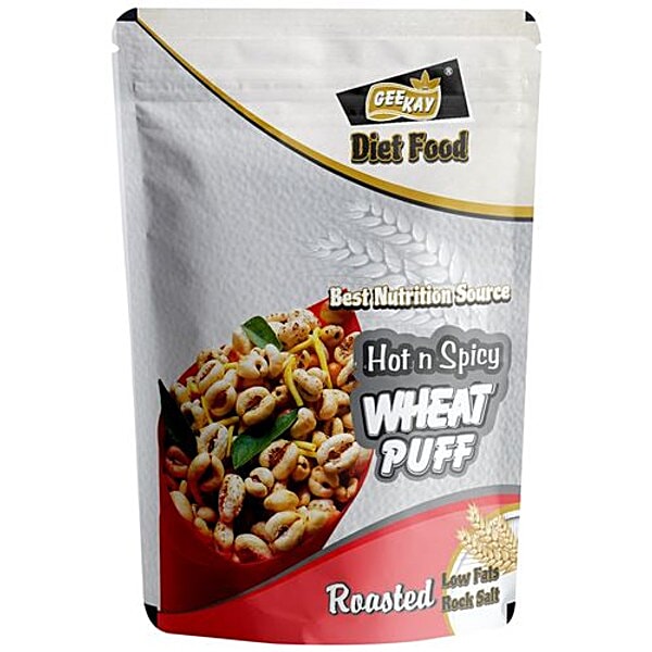 Buy GeeKay Diet Food Hot n Spicy Wheat Puff - Roasted Online at Best ...