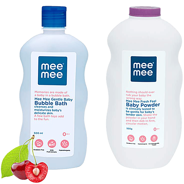 Buy Mee Mee Gentle Baby Bubble Bath & Fresh Feel Baby Powder Online at ...