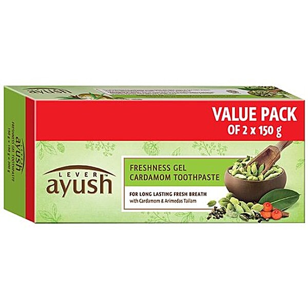 Buy Lever Ayush Freshness Gel Cardamom Toothpaste Online at Best Price ...