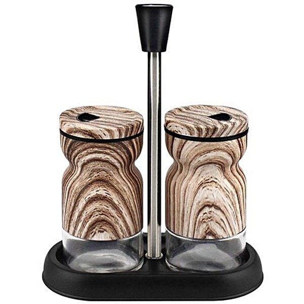 Buy Home Puff Spice Bottles - Metal, Nested With Stand, Brown Online at ...