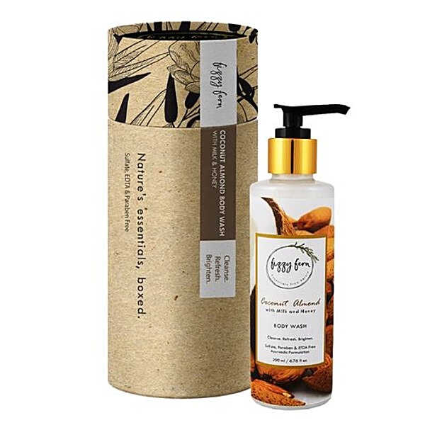 Buy Fizzy Fern Coconut Almond Body Wash - With Honey, Milk & Neem ...