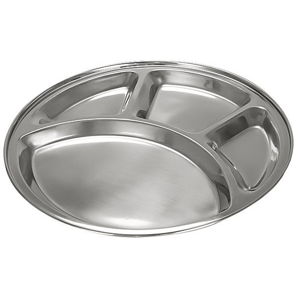 Buy Omega Stainless Steel Plate With Compartment/Partition Online at ...